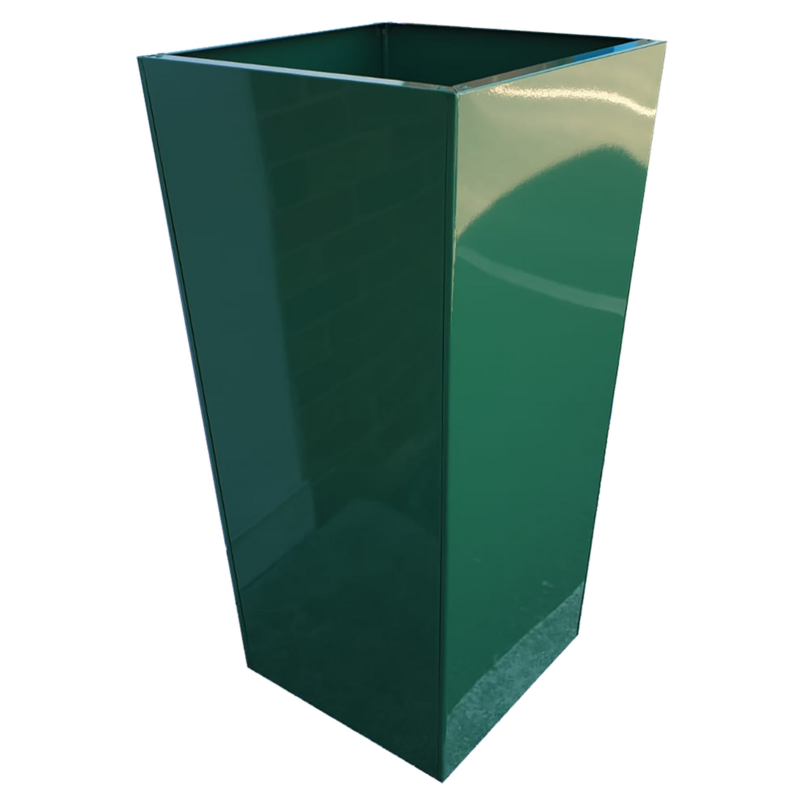 Tall Rectangular Tapered Planter — Galvanised Garden Supplies